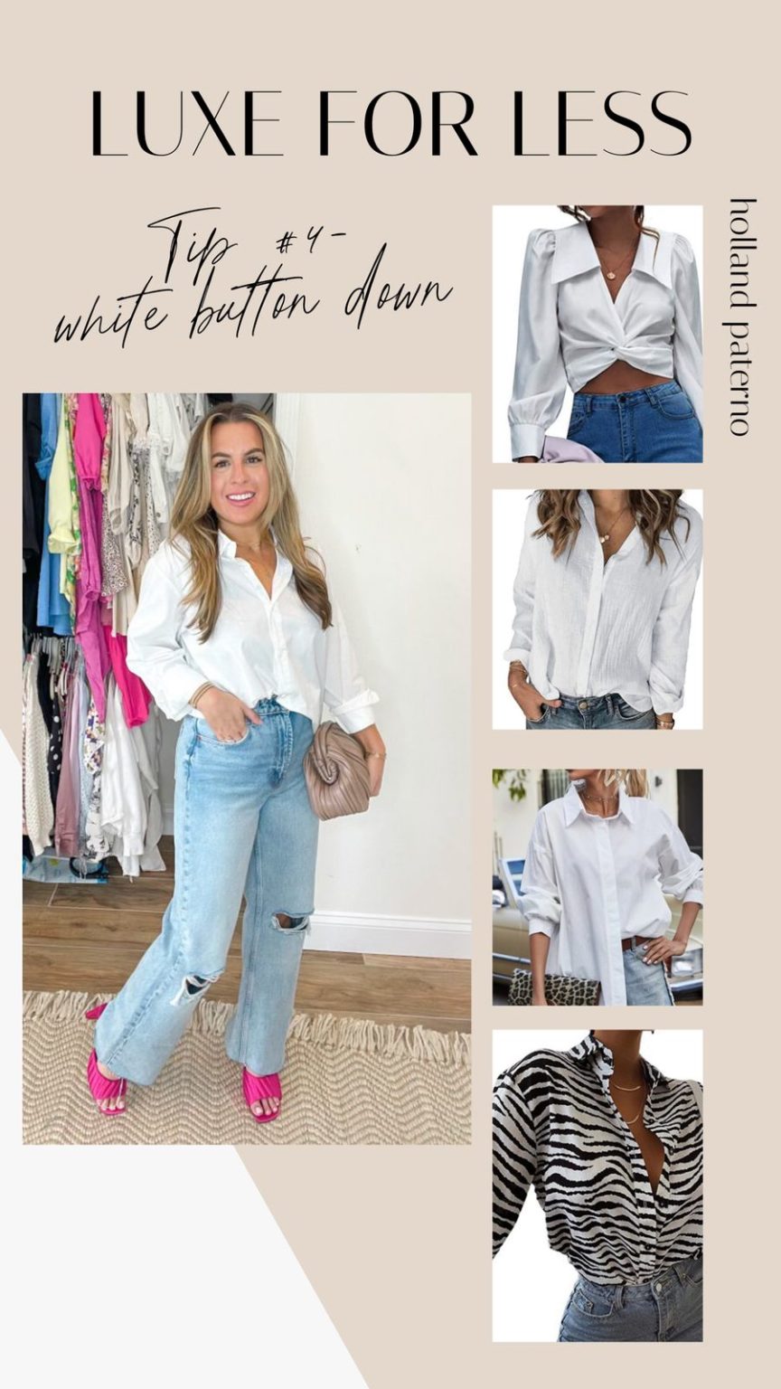 Luxe for Less: White Button Down | hollandpaterno.com